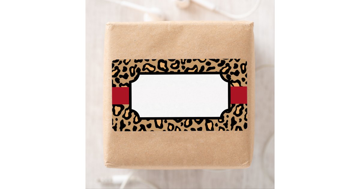 Animal Leopard Print Labels | Zazzle
