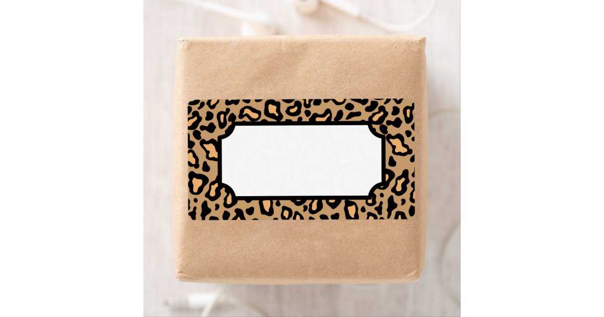 Animal Leopard Print Labels | Zazzle