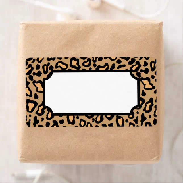 Animal Leopard Print Labels | Zazzle