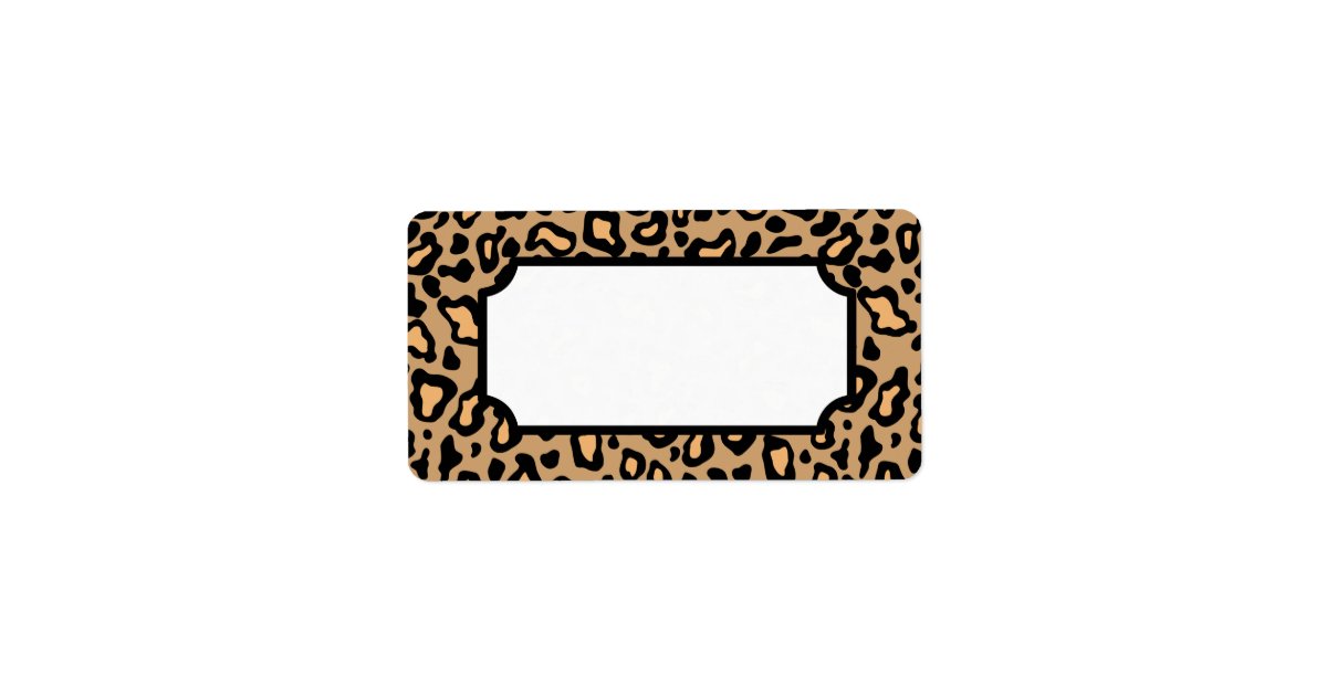 Animal Leopard Print Labels | Zazzle