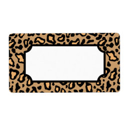 Animal Leopard Print Labels | Zazzle