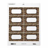 Animal Leopard Print Labels | Zazzle