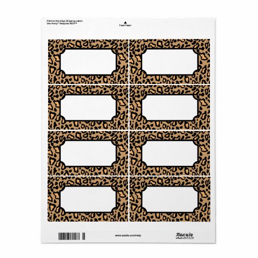 Animal Leopard Print Labels | Zazzle