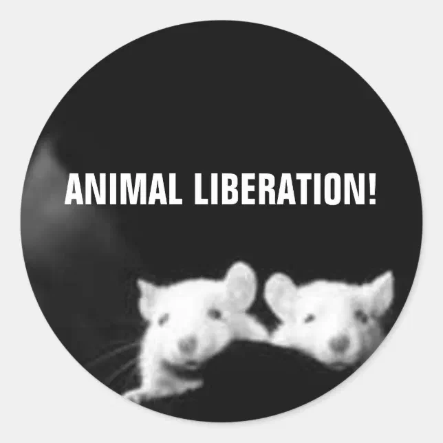 Animal Liberation! Classic Round Sticker | Zazzle