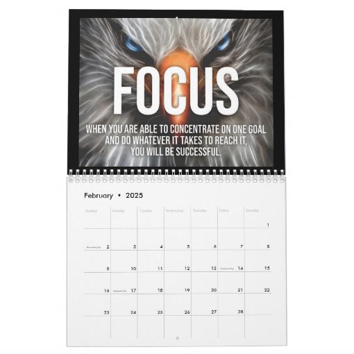 Animal Motivation - Gym Hustle Inspirational Calendar | Zazzle