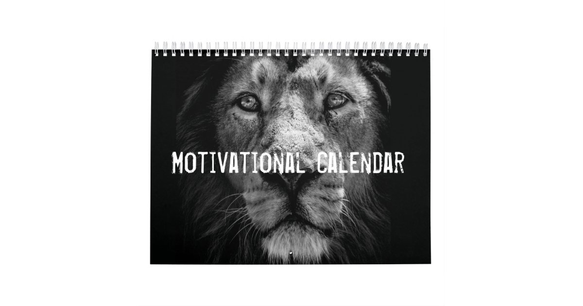 Animal Motivation - Gym Hustle Inspirational Calendar | Zazzle