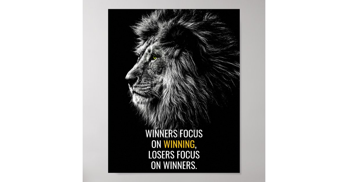 Animal Motivation - Winners Focus on winning Poster | Zazzle