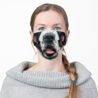 Animal Nose Mask Saint Bernard Dog | Zazzle