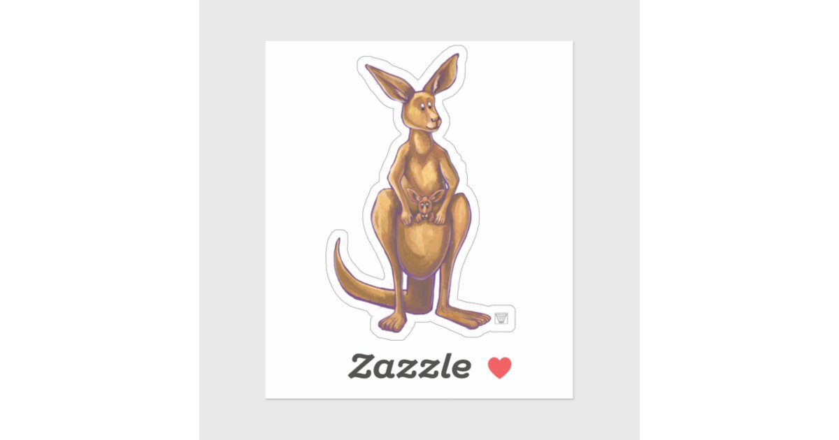 Animal Parade Australian Kangaroo Sticker | Zazzle