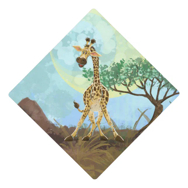 Animal Parade Giraffe Graduation Cap Topper | Zazzle