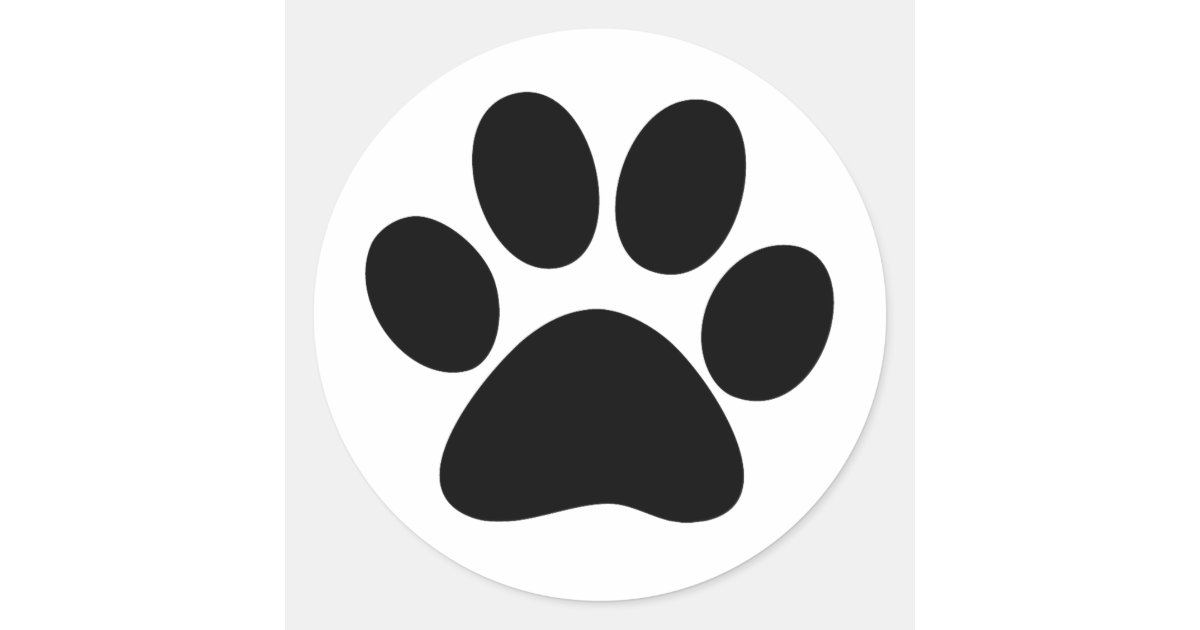 Animal Paw Classic Round Sticker | Zazzle