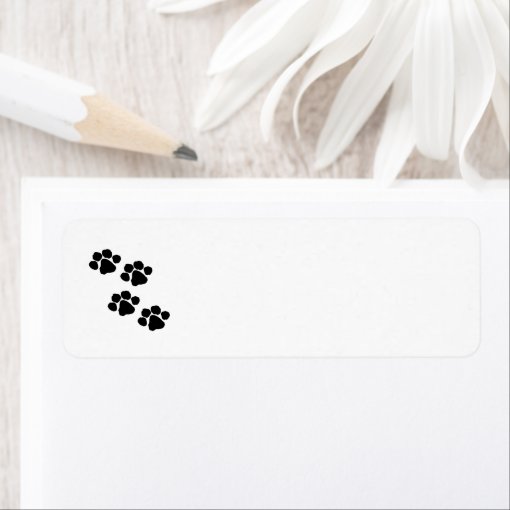 Animal Paw Prints Label | Zazzle