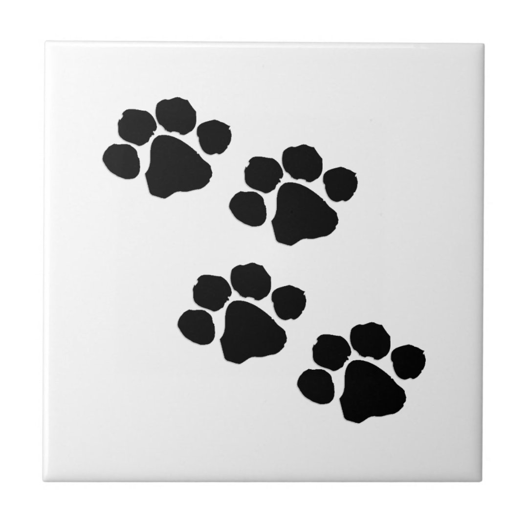 Animal Paw Prints Tile | Zazzle