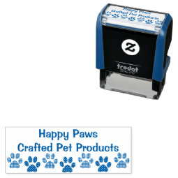 Animal Paw Prints with Text Self Inking Stamp | Zazzle