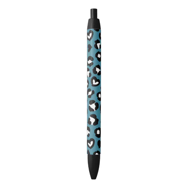 Animal Print, Blue Leopard, Cheetah Spots, Hearts Pen | Zazzle
