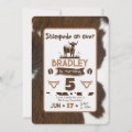 Animal Print Cattle Stampede Brown Birthday Invitation | Zazzle