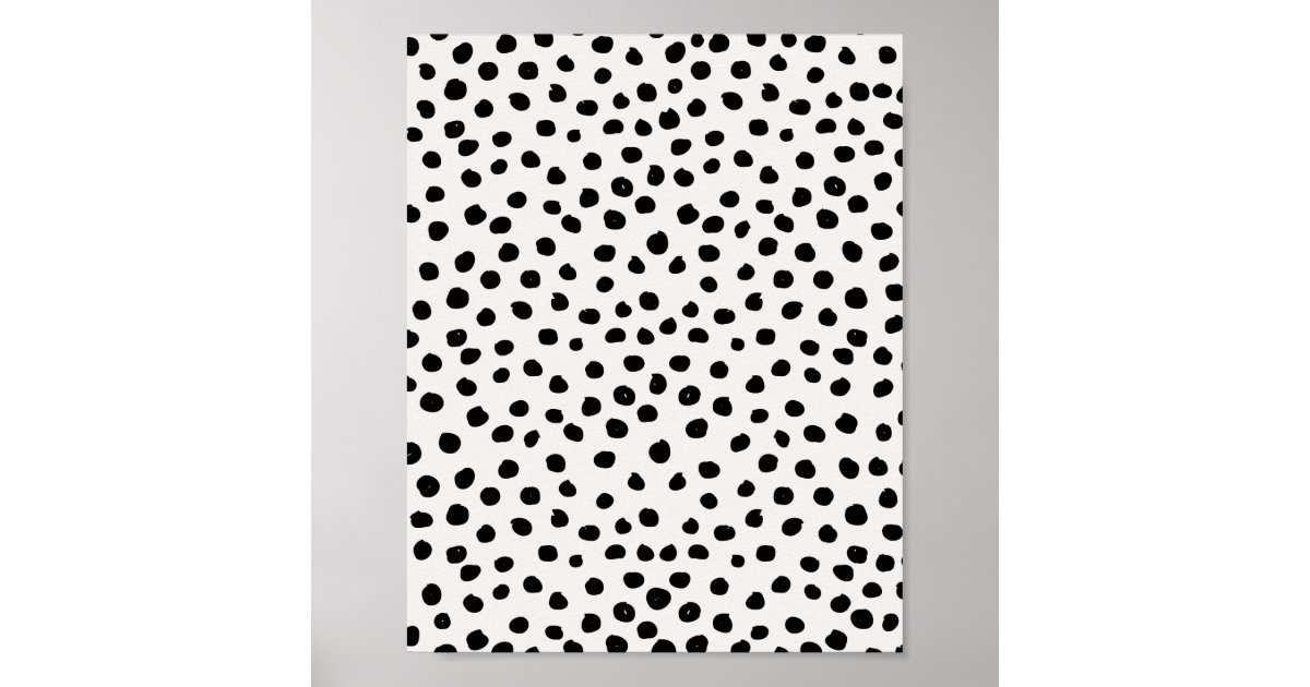 Animal Print Dots Black And White Dalmatian | Zazzle