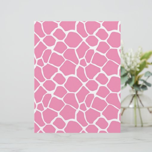Animal Print Giraffe Print Scrapbook Paper Pink | Zazzle