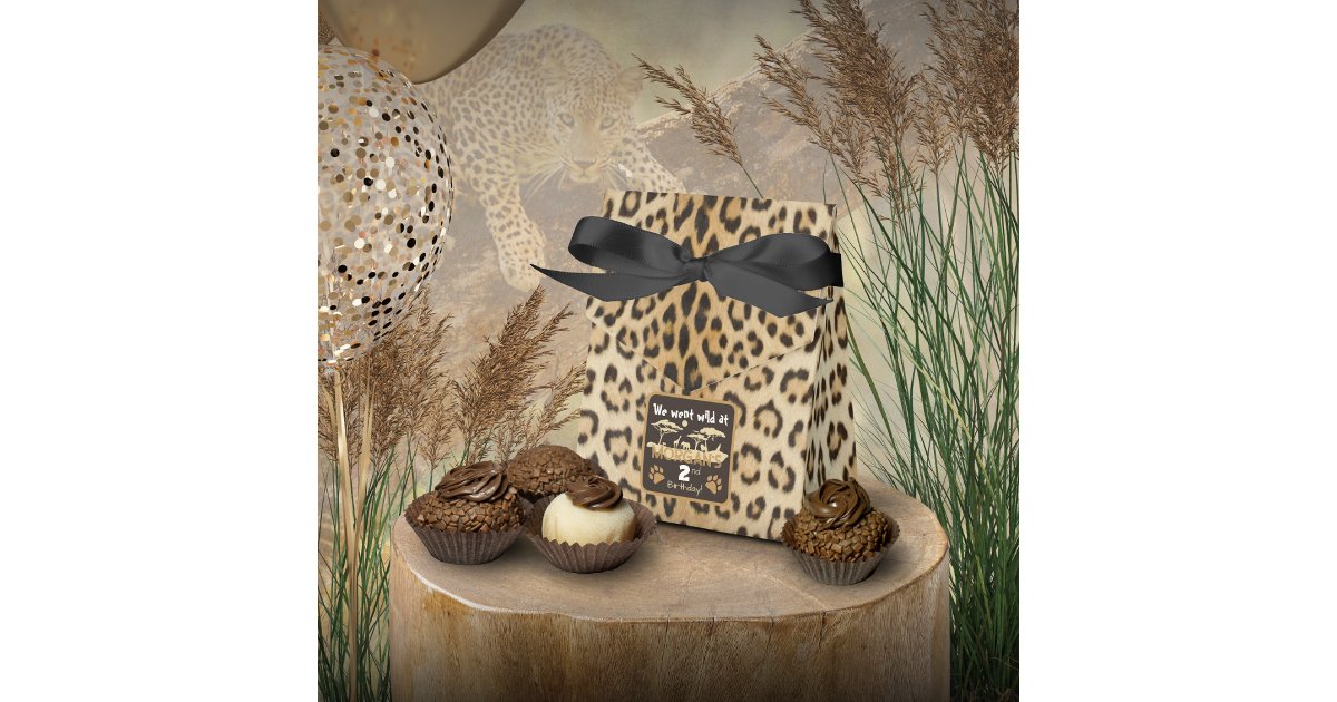 Animal Print Leopard Birthday Favor Box | Zazzle