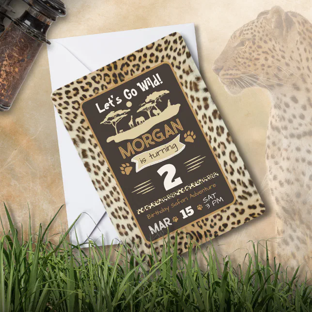 Animal Print Leopard Birthday Invitation | Zazzle