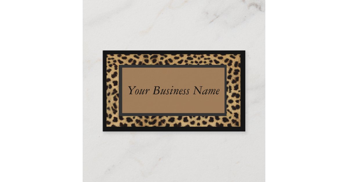 Animal Print Leopard Business Card | Zazzle