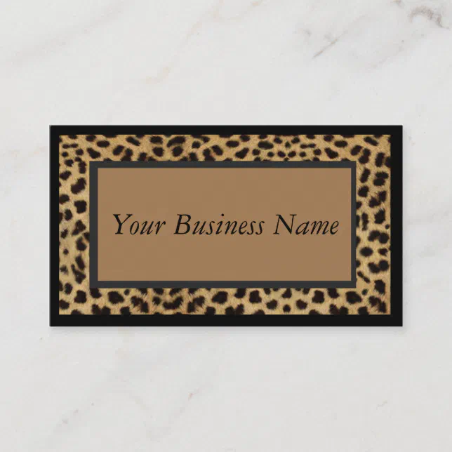 Animal Print Leopard Business Card | Zazzle
