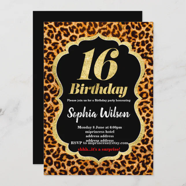 Animal print Leopard invitation | Zazzle