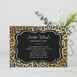 Animal Print Leopard Invitations | Zazzle