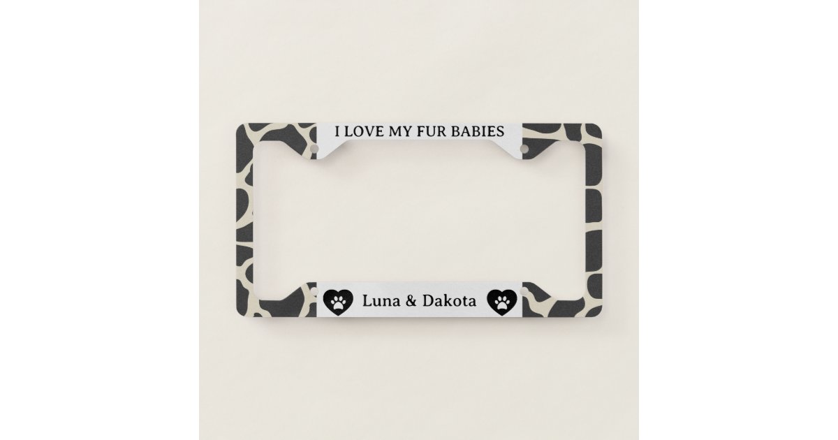 Animal Print License Plate Frame | Zazzle