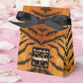 Animal Print Tiger Birthday Favor Box | Zazzle