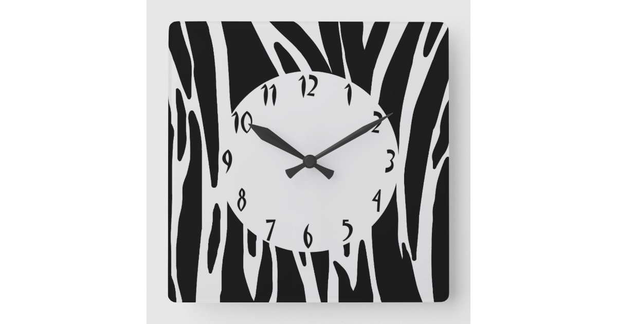 Animal Print Wall Clock | Zazzle