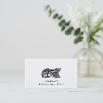 Animal Rescue And Rehabilitation Business Card | Zazzle