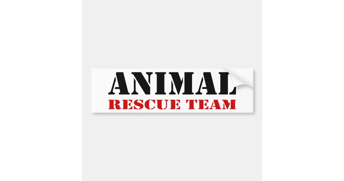 Animal Rescue Team Bumper Sticker | Zazzle