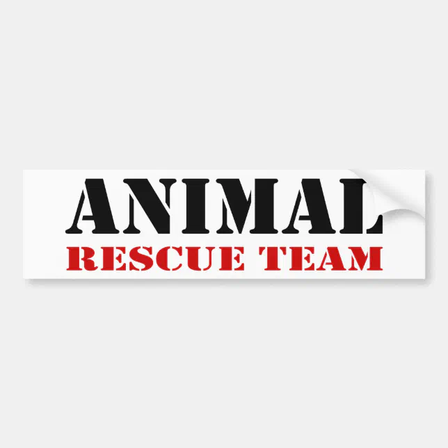 Animal Rescue Team Bumper Sticker | Zazzle
