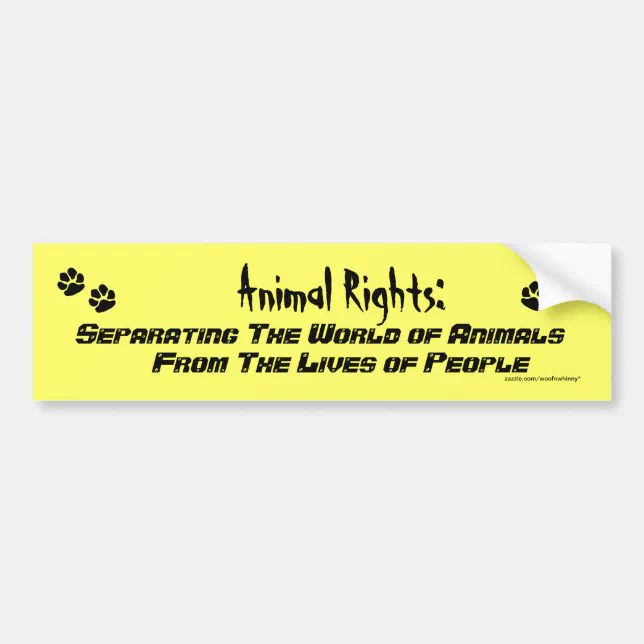 Animal Rights Definition Bumper Sticker | Zazzle