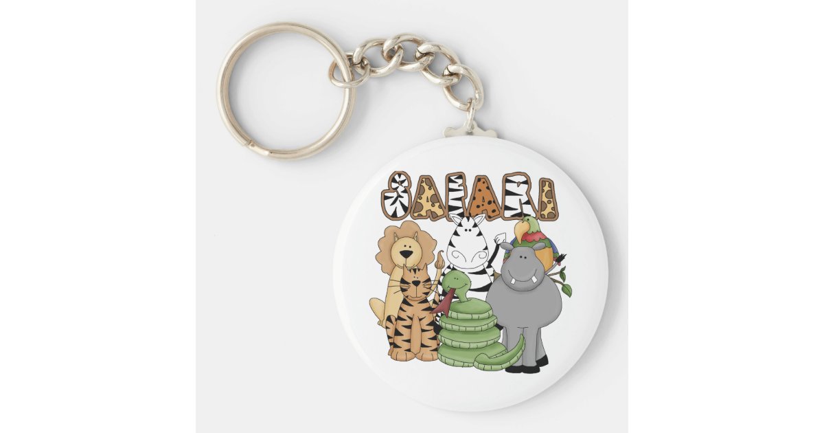 Animal Safari Keychain | Zazzle.com