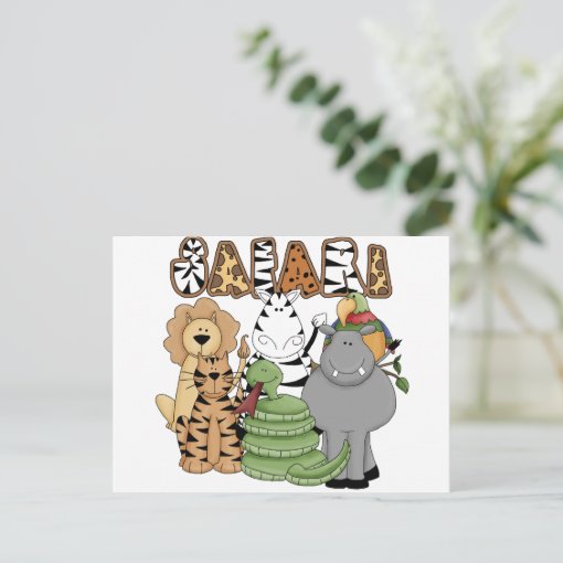 Animal Safari Postcard | Zazzle