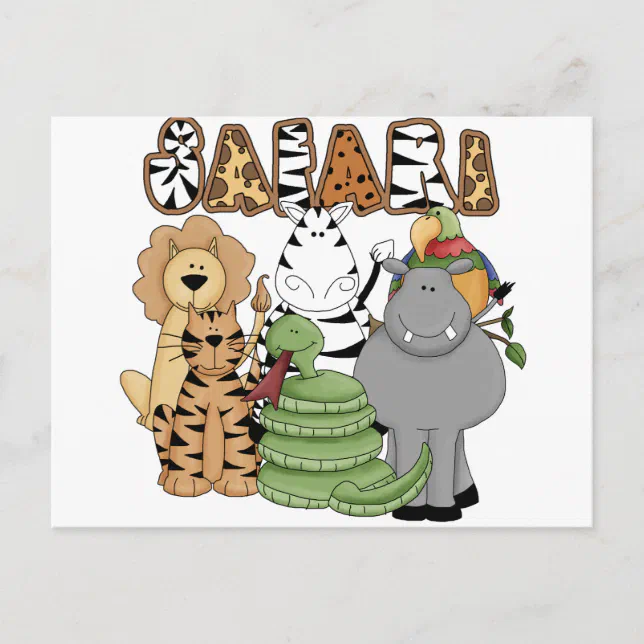Animal Safari Postcard | Zazzle