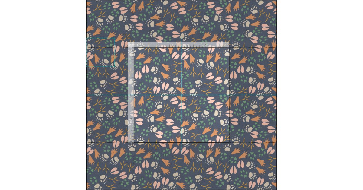 Animal Tracks Fabric | Zazzle