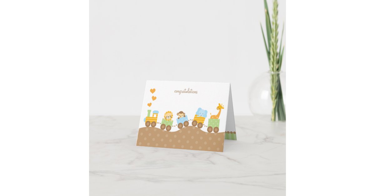 Animal Train Note Cards | Zazzle