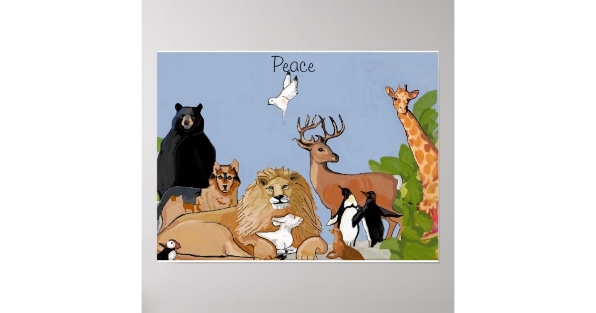 Animals at Peace Poster | Zazzle