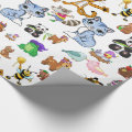 Animals Cartoon Wrapping Paper | Zazzle