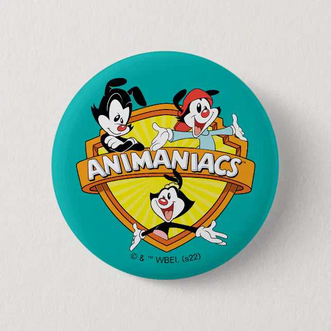 Animaniacs | Warner Brothers & Sister WB Shield Button | Zazzle