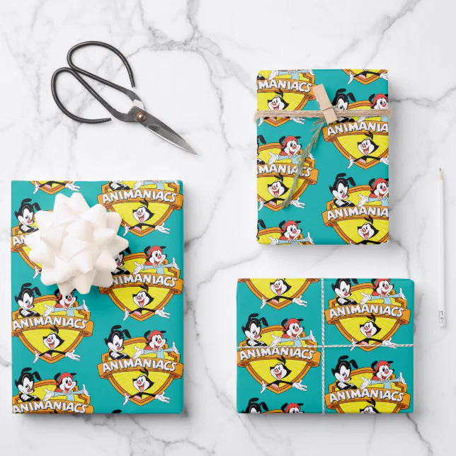 Animaniacs | Warner Brothers & Sister WB Shield Wrapping Paper Sheets ...