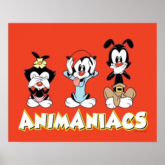 Animaniacs | Warner Siblings "No Evil" Graphic Poster | Zazzle.com