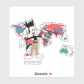 Animaniacs | Yakko's World Map Graphic Sticker | Zazzle