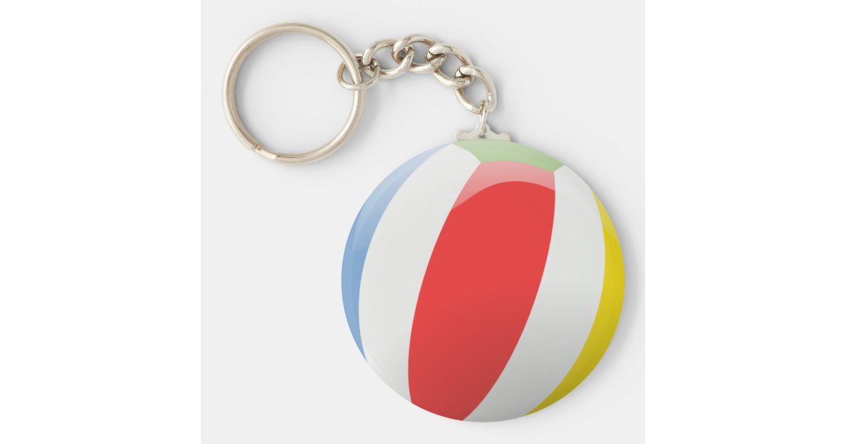 Animated beach ball keychain | Zazzle