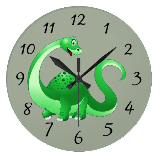 Animated Dinosaur Large Clock | Zazzle.com