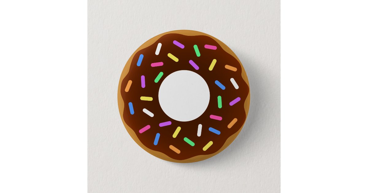 Animated Donut Design Pinback Button | Zazzle