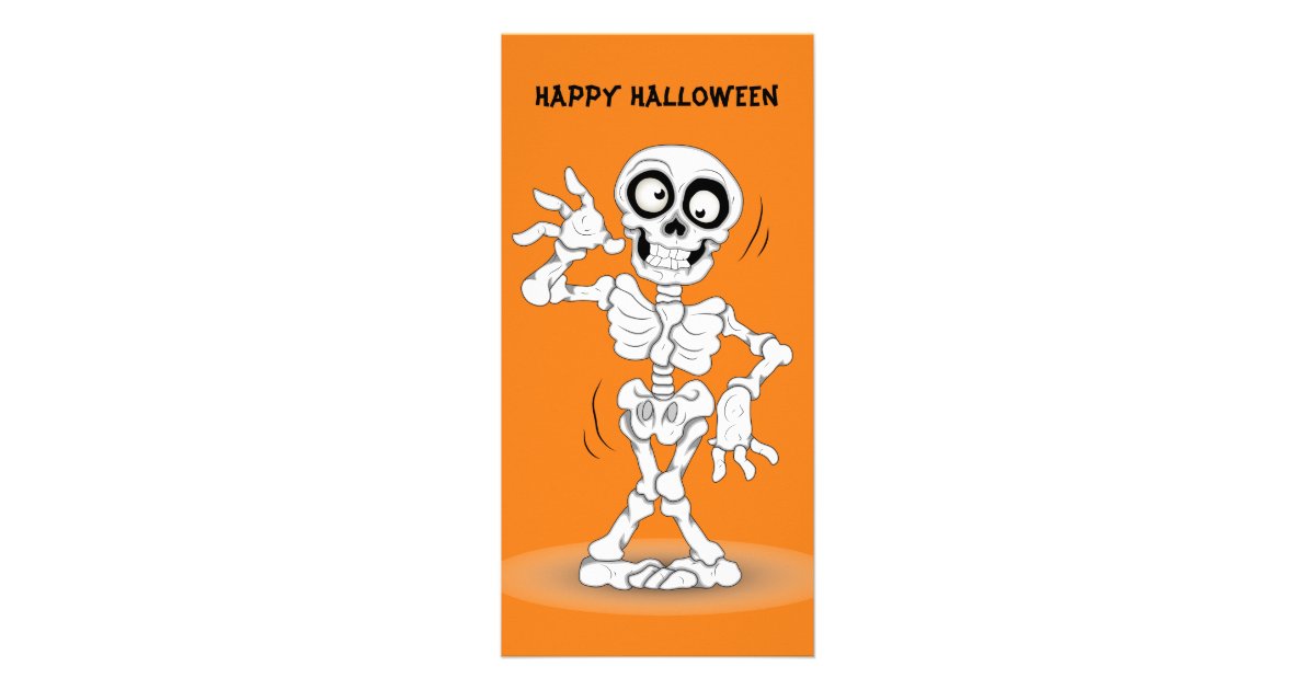 Animated Halloween Skeleton Card | Zazzle